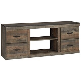 72 Inch Wood TV Media Entertainment Console, Shelf, Drawers, Rustic ...