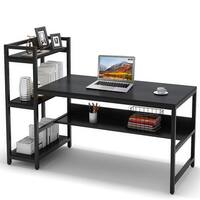 60 Inch Computer Desk with 4-Tier Storage Shelves - Bed Bath & Beyond ...
