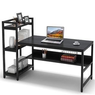 60 Inch Computer Desk with 4-Tier Storage Shelves - Bed Bath & Beyond ...