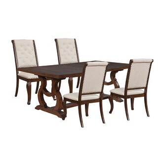 Rectangular Dining Set in Antique Java and Cream - Bed Bath & Beyond - 36155146