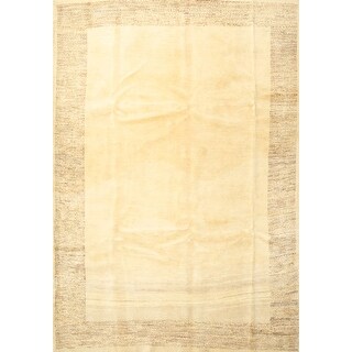 Ahgly Company Machine Washable Contemporary Sun Yellow Area Rugs - Bed ...