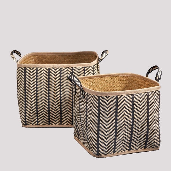 Large Wicker Storage Basket with Built-in Handles, 1 Pack - Bed Bath ...