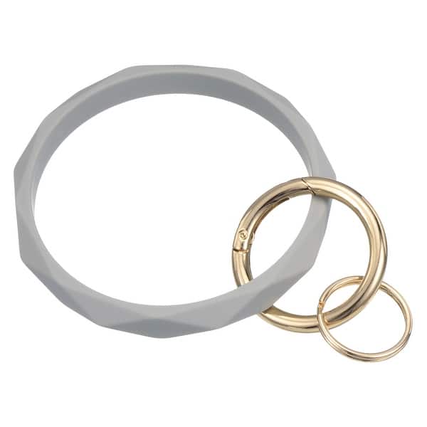 Key Ring Bracelet, Silicone Keychain Diamond Shaped Wrist Keyrings ...