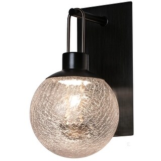 PageOne Lighting Essence 6.00 pound Crackle Glass LED Wall Sconce - Bed ...