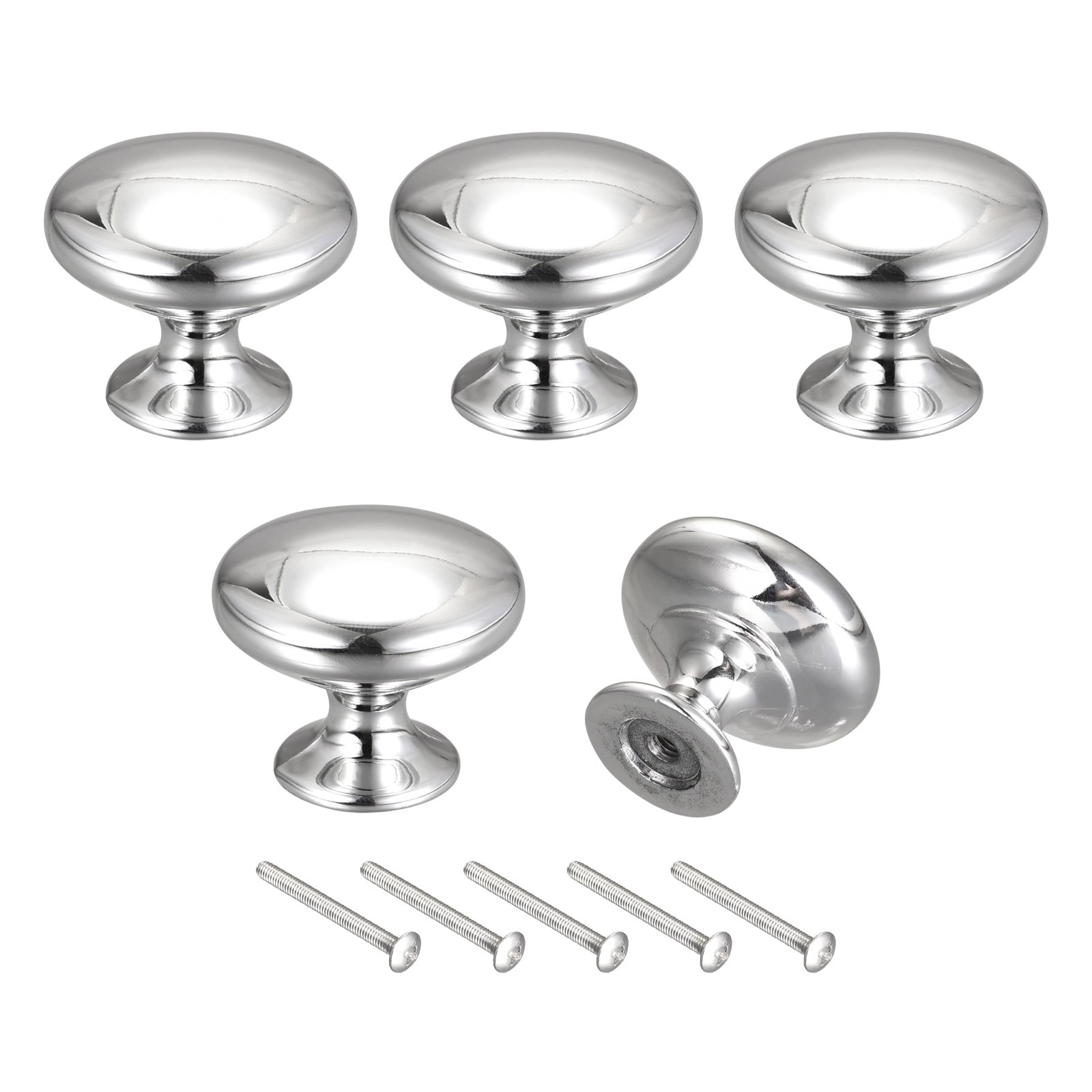 round silver cabinet knobs