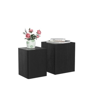 Black nesting table mdf side table living room end table - Bed Bath ...