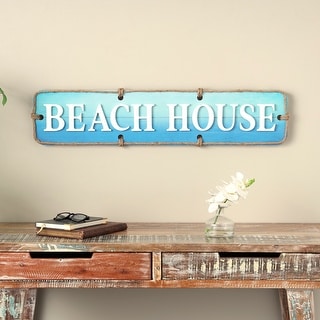 Blue Wooden Sign Home Wall Decor - Bed Bath & Beyond - 39057285
