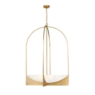 Devon by Z-Lite 8 Light Chandelier in Modern Gold with Sand Blast Glass ...