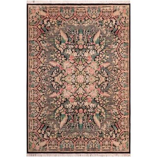 Allover Pak Persian Hui Black/Rust Wool Rug - 8'0'' x 9'11'' - 8 ft. 0 ...