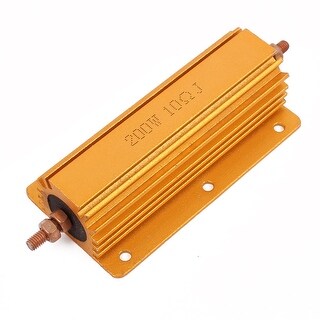5% 200W 10 Ohm Axial Lead Gold Tone Heatsink Aluminum Clad Resistor ...