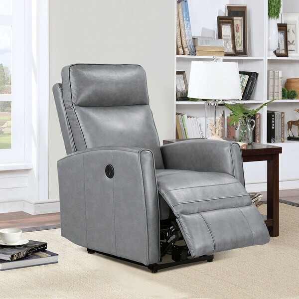 Kayto Inc Power Recliner Genuine Leather Soft Recliner Chair Couch