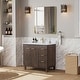 Palos Bath Vanity with Grain Composite Stone Top without Mirror - Bed ...