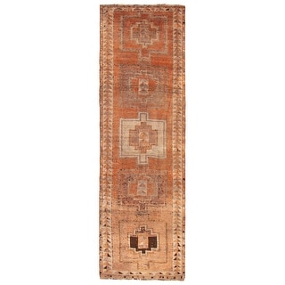 ECARPETGALLERY Hand-knotted Melis Vintage Copper Wool Rug - 3'8 x 12'4 ...