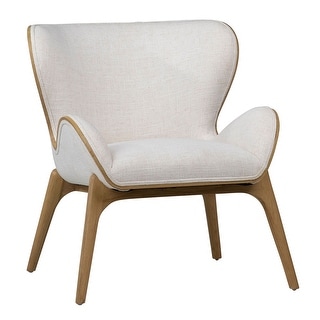 Alro Polyester Blend Upholstered Occasional Chair, Off-White - Bed Bath ...