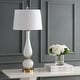 Maddie 33.7" Glass LED Table Lamp, White by JONATHAN Y - Bed Bath ...