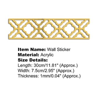 Wall Sticker 3D Geometric Pattern SelfAdhesive Acrylic Wall Border ...