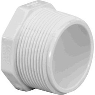 Charlotte Pipe & Found PVC 02113 1400 Pvc Plug 1-1/2" - White - Bed ...