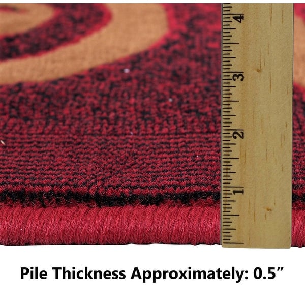 HR Red, Mocha and Multi Modern Contemporary Area Rugs-Abstract with ...