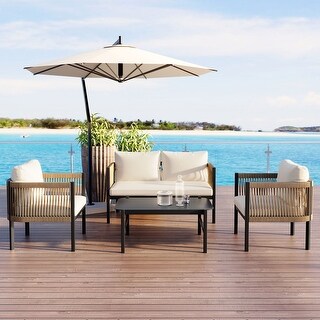 Modular Conversation Sets with Loveseat Sofa, Accent Chairs and Table ...