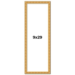 9x29 Frame Gold Real Wood Picture Frame Width 1 inches | Interior - Bed ...