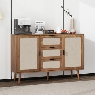 GEITIN 2 Doors Storage Cabinet with 3 Drawers - Bed Bath & Beyond ...