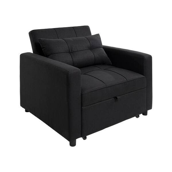 3-in-1 Convertible Recliner Chair Bed - Modern Upholstered Foldable ...