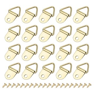 Triangle Ring Picture Hangers with Screws, Single Hole with Screw(Gold ...