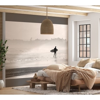 Peel & Stick Beach Wall Mural - Surfer by the Ocean - Removable ...