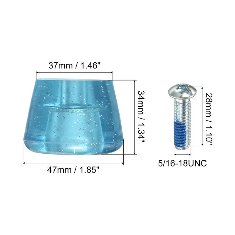 Roller Skate Toe Stops with Screwdriver Brake Stoppers Block, Clear ...