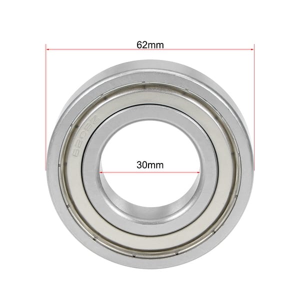 6206ZZ Deep Groove Ball Bearing 30x62x16mm Double Shielded Chrome ...