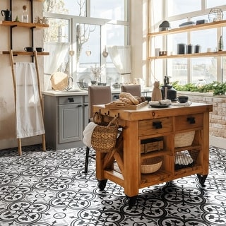 Merola Tile Kings Porto Fatima 17-5/8" x 17-5/8" Ceramic Floor and Wall ...