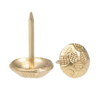 Upholstery Nails Tacks 11mm Head Dia Thumb Push Pins Gold Tone 80 Pcs ...