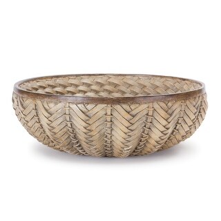 Decorative Wicker Design Bowl (Set of 2) - Bed Bath & Beyond - 39006850