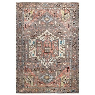 8' X 10' Taupe Red And Brown Floral Area Rug - 3'6" - Bed Bath & Beyond ...