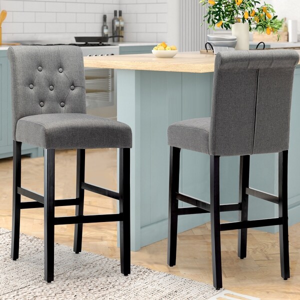 Best Master Furniture 24-inch Upholstered Swivel Bar Stool (Set of 2 ...