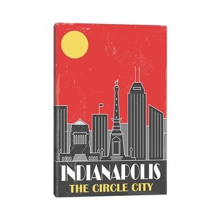 iCanvas "Indianapolis, Red" by Fly Graphics Canvas Print - Bed Bath ...