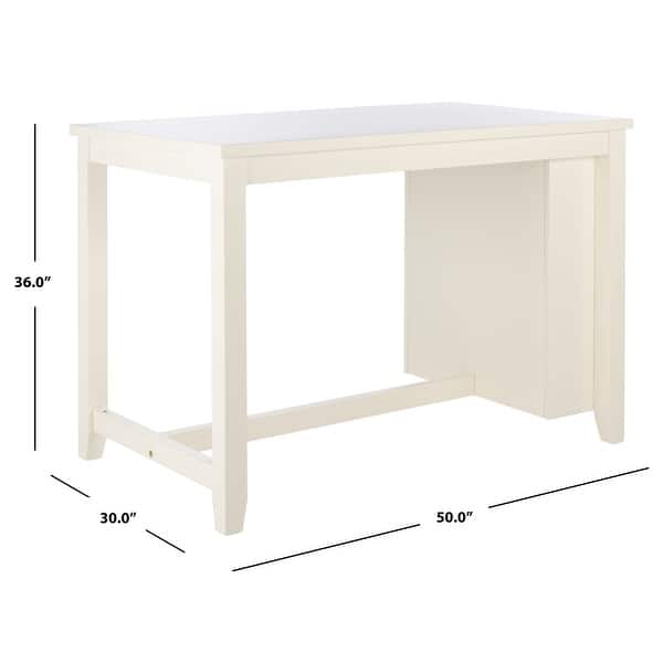 SAFAVIEH Aero Rectangle Counter Dining Table - 50" W x 30" L x 36" H ...