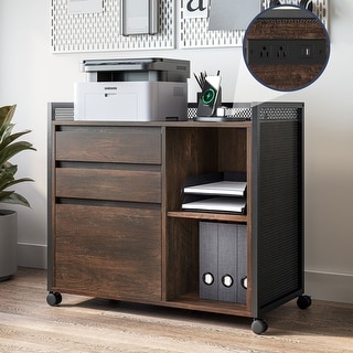 BELLEZE Rider Desk 3-Drawer Mobile File Cabinet Desk - Bed Bath ...