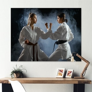 Designart "Women Martial Arts Fight Training Studio" Martial Arts Wall ...