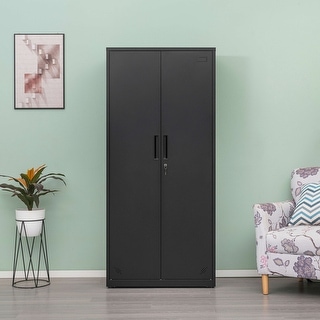 High Storage Cabinet with 2 Doors and 4 Partitions - Bed Bath & Beyond ...