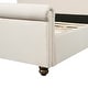 Christopher Knight Home - Modern Linen Upholstered Bed Frame with Solid ...