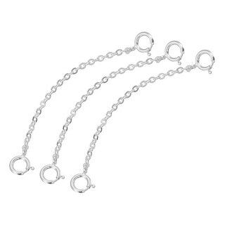 Necklace Extenders 925 Sterling Silver Extension Chains with Clasps for ...