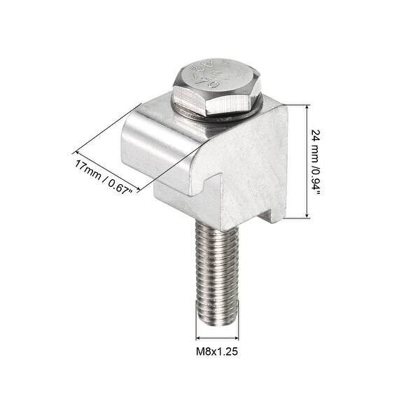M8 Claw Clamp, 2 Pack Durable C Shape Vacuum Hose Clamp Bolt with Screw ...