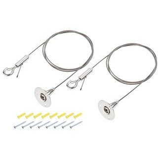Picture Hanging Wire Kit, 2Set 1M Hanger Wire Hook Load 66 lbs, with ...