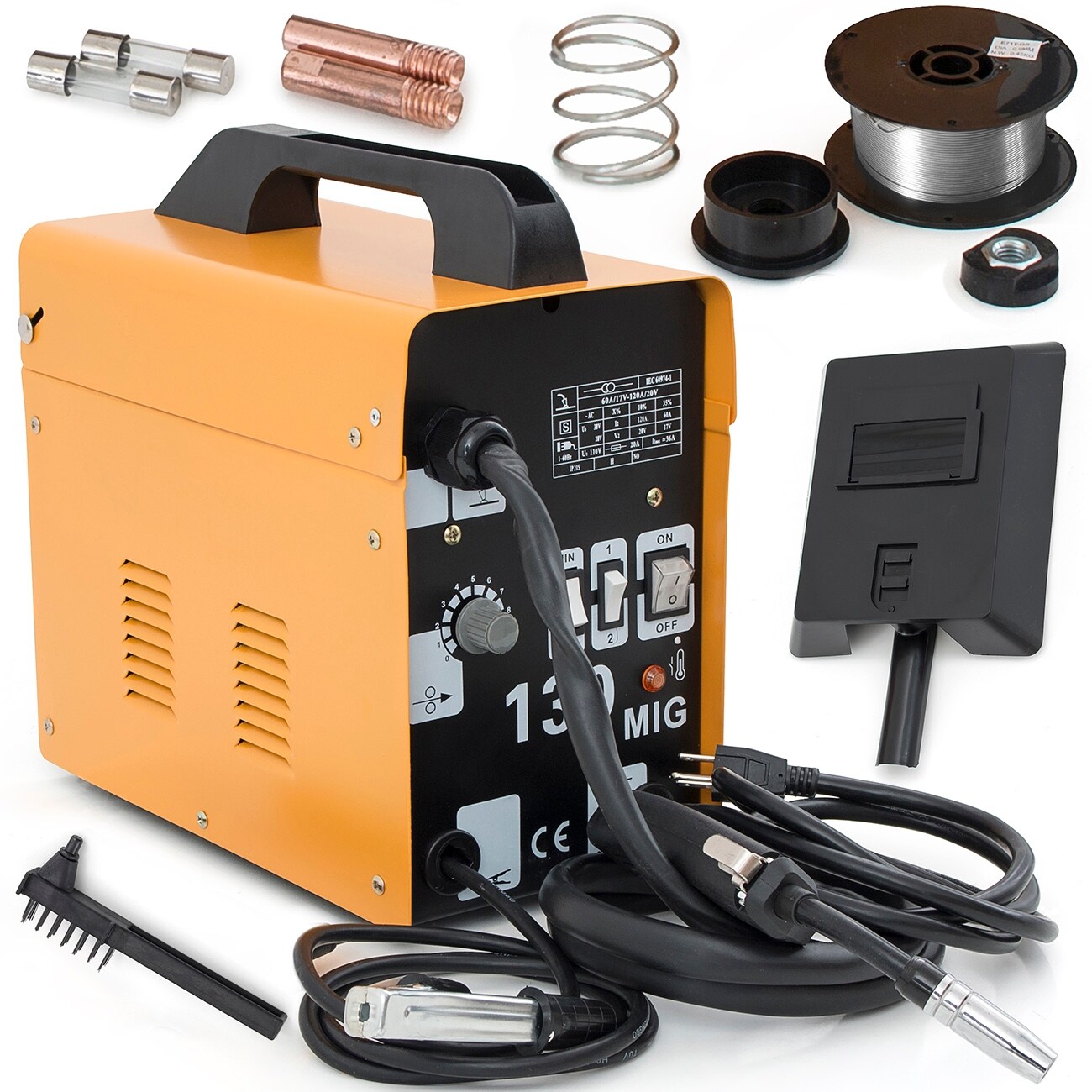 Welder Machine 110v MIG-130 110V Flux Core Wire Welder - 120 Amp ...