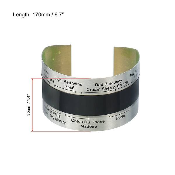 4Pcs Temperature Strips Stainless Steel 4-24C Wine Digital Temperature ...