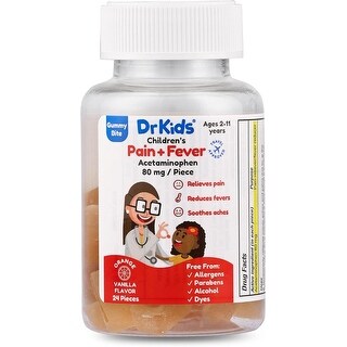DrKids Children's Pain & Fever Gummy Bite, Acetaminophen 80mg per piece ...