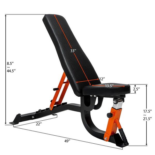 Adjustable Weight Bench - 6 Position Incline Decline Utility Bench with ...