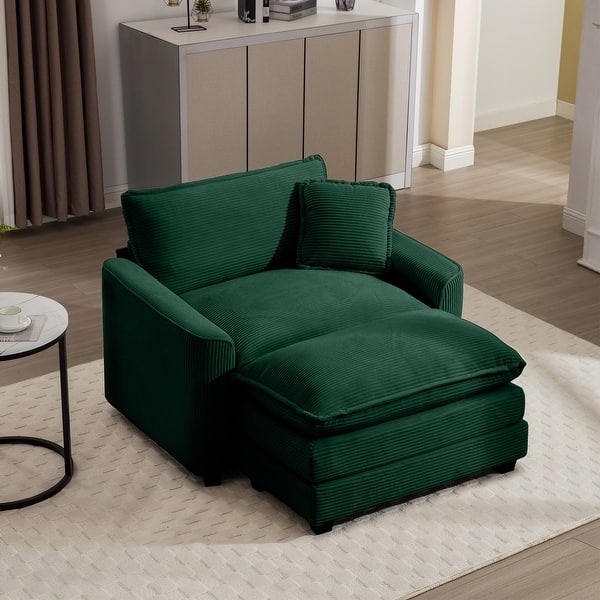 Ergonomic Deep Single Seat Sofa Upholstered Reading Armchair With ...