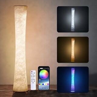 Soft Light LED Floor Lamp, 6" RGB Color Changing Tall Lamp, Smart ...